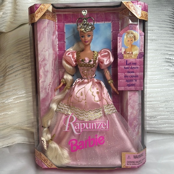 Mattel | Other | 997 Vintage Rapunzel Barbie Doll In A Pink Gown With ...